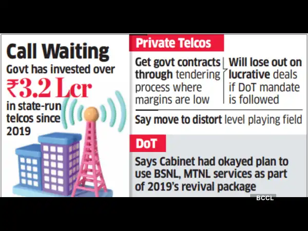 DoT urges state governments to use BSNL and MTNL for enhanced data security - The Economic Times