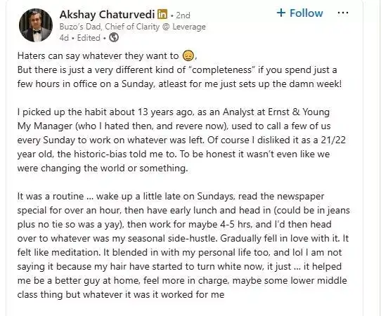 From hate to love: Indian CEO explains why he spends a few hours in ...