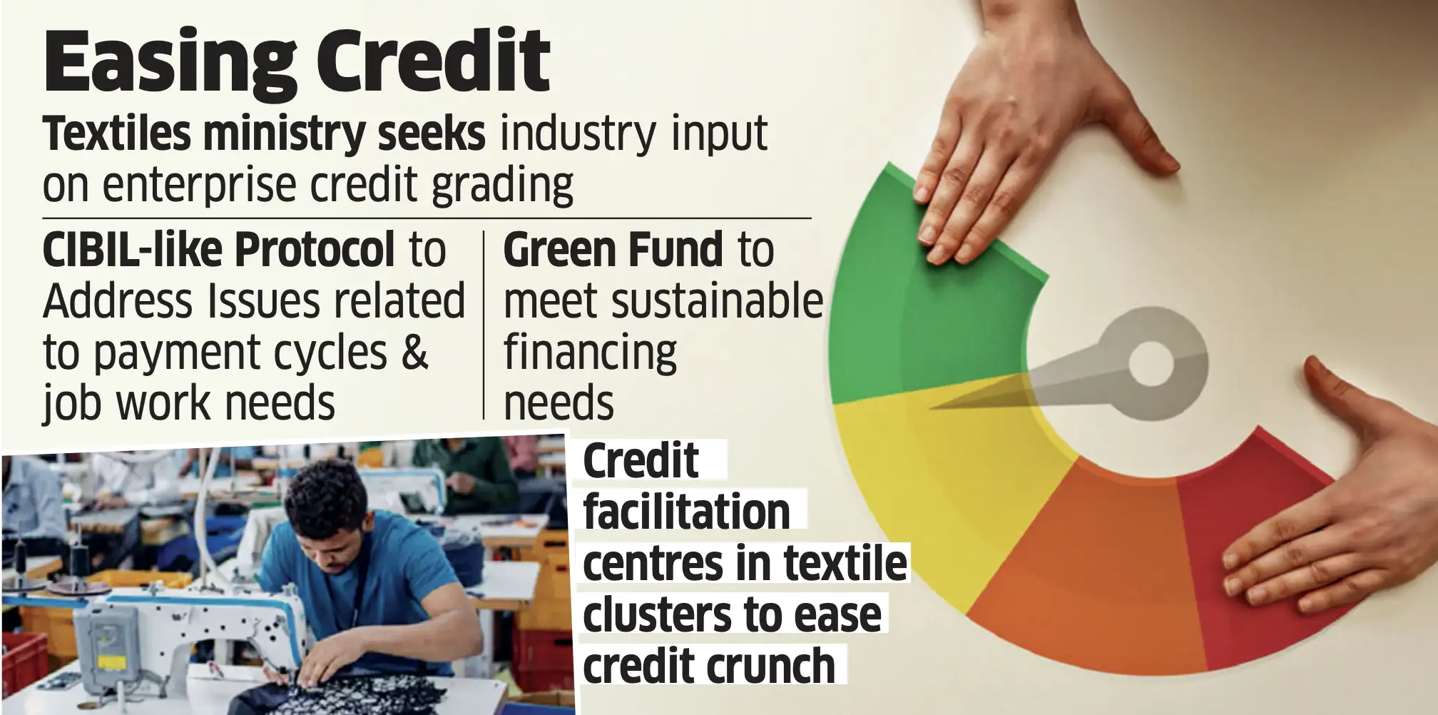 CIBIL-style score, green fund in works to meet textile sector's credit ...