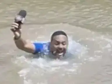 Chilling moment reporter unknowingly steps on missing girl’s body while ...