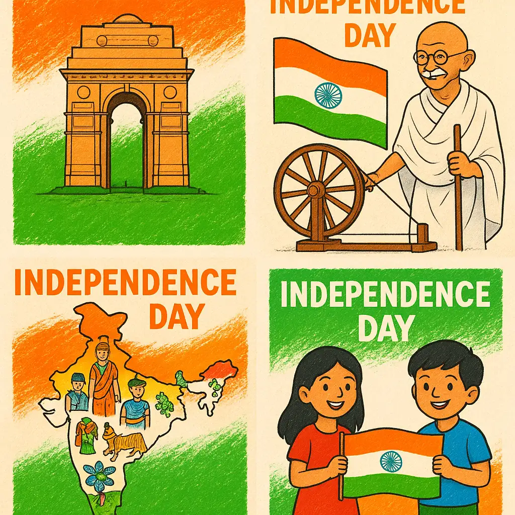 Independence Day 2025 drawing: 10 easy and beautiful poster ideas with ...