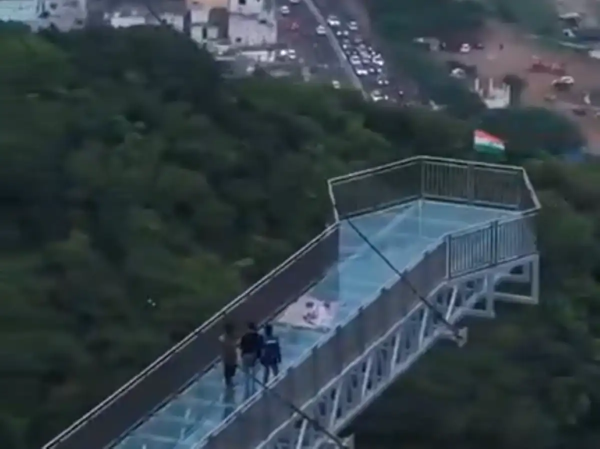 India's longest glass skywalk bridge set to open in Vizag's Kailasagiri ...