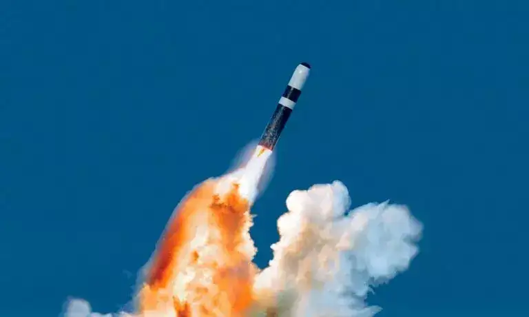 Trident II D5 submarine-launched nuclear ballistic missile test fired ...