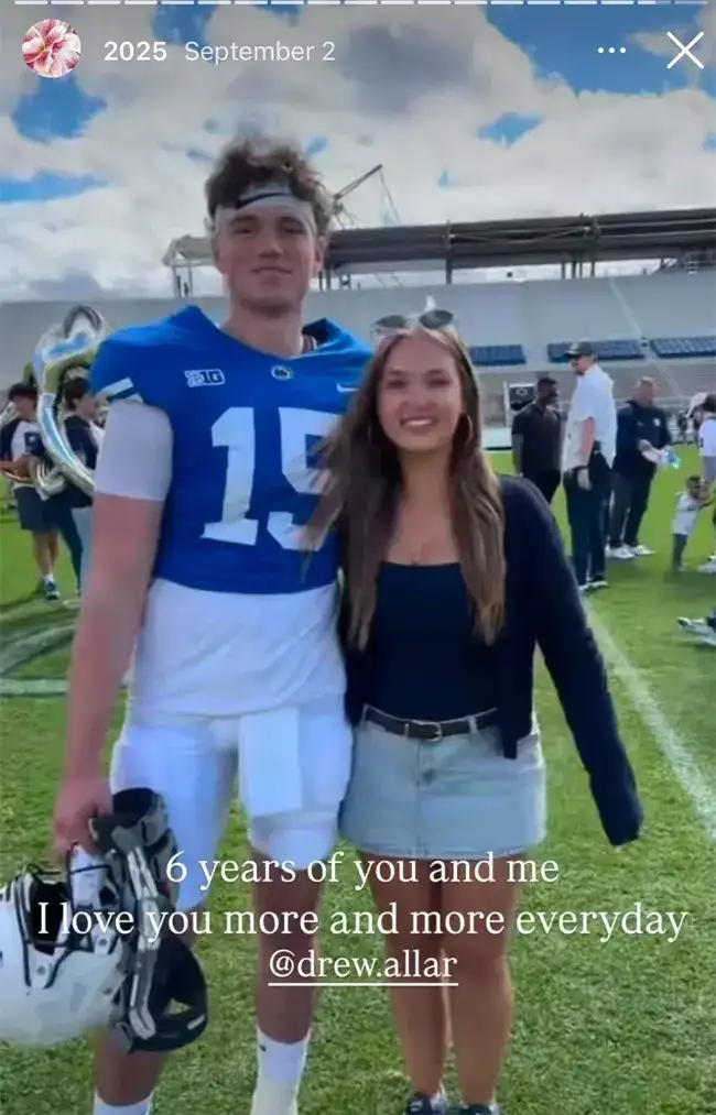 Penn State quarterback Drew Allar’s girlfriend Emma Bush shares sweet ...
