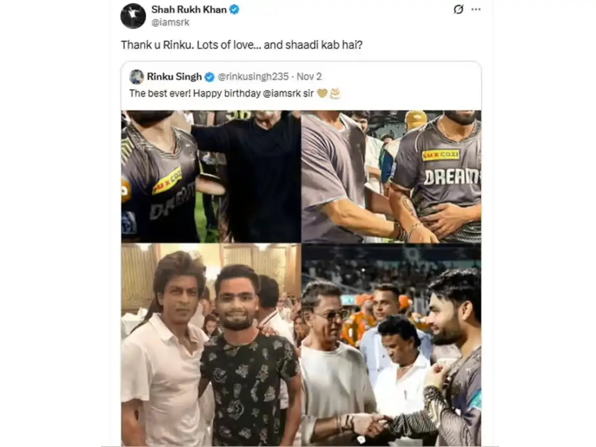 'Shaadi kab hai?': Shah Rukh Khan’s hilarious exchange with Rinku Singh ...