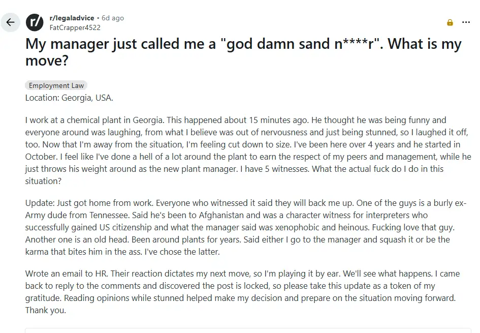 Newly appointed manager calls worker “god damn sand n****r” for fun ...