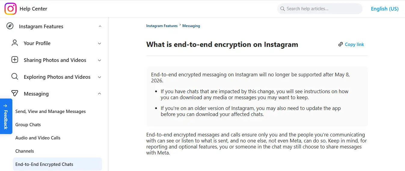 Instagram end-to-end encryption stops from May 8: How does it affect ...