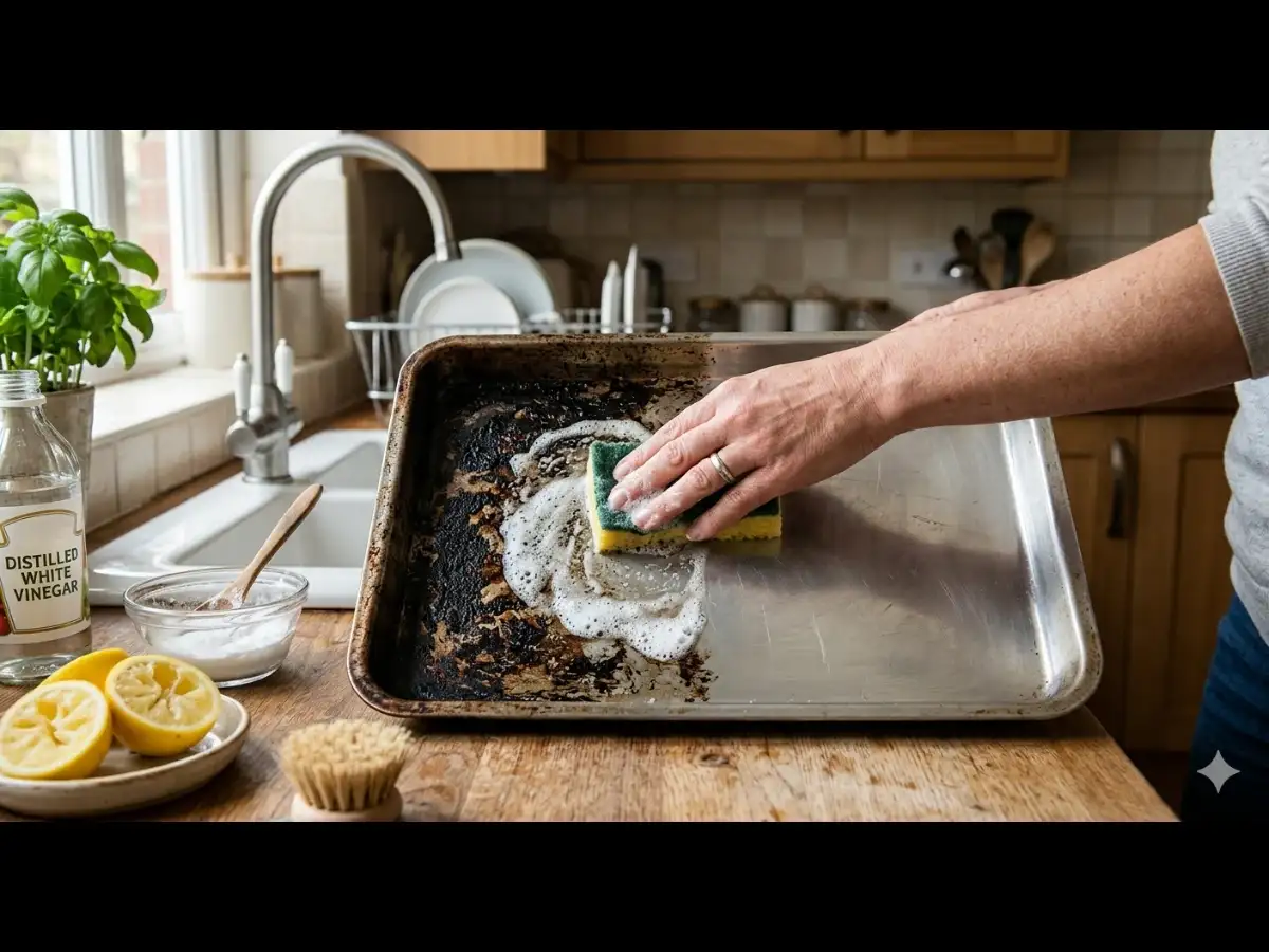The Pantry Mixture That Brings Burnt Baking Trays Back To Life - The ...