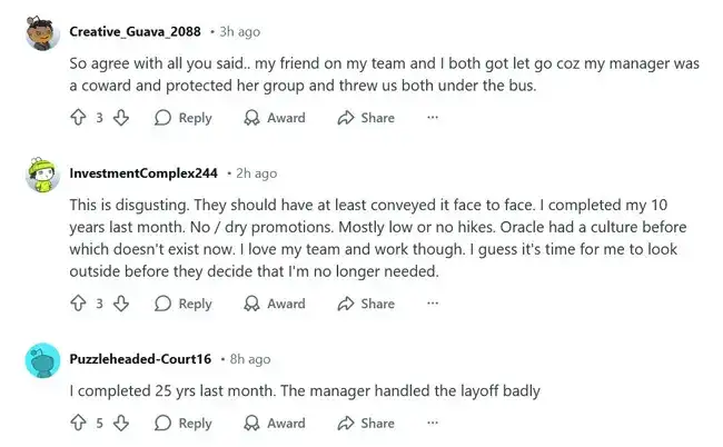 'Disgusting, cowardly, and just...': 26-year Oracle employee blasts ...