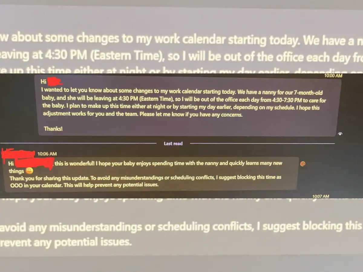 Indian techie requests US manager for flexible hours to look after new ...