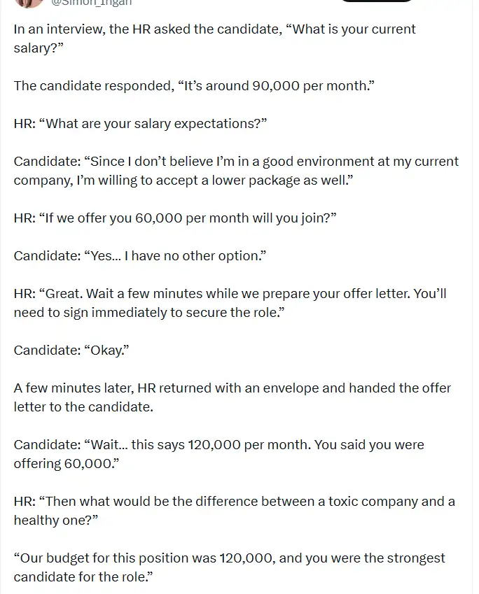 HR offered a 100% hike to candidate willing to accept lower pay ...