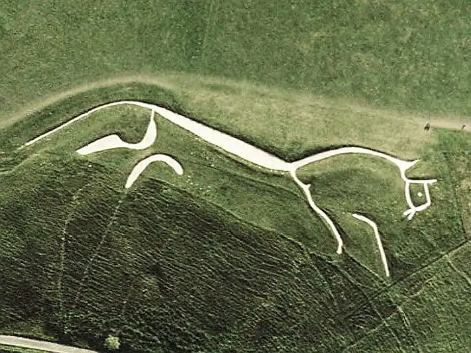 This ancient horse carved into a hill puzzled historians for centuries ...