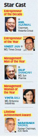BMA honours the best and the brightest of India Inc - The Economic Times