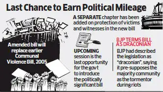 parliament: Communal Violence Bill to be introduced in upcoming winter ...