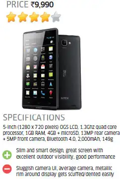 ET Review: Intex Aqua i5HD - The Economic Times