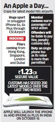 Custom authorities tighten noose on iPhone 6s 'smugglers' - The ...