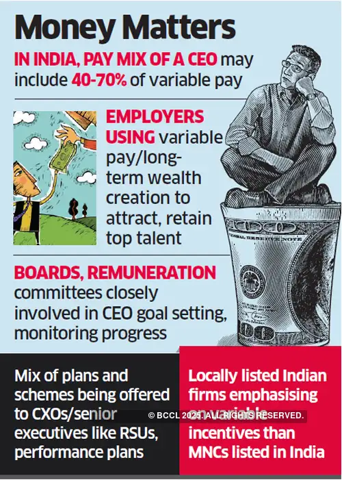 performance pay: CEO compensation: Larger parts of salary components ...