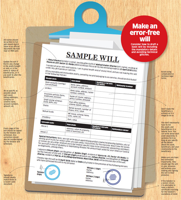 Error Free Will: How to make an error-free will