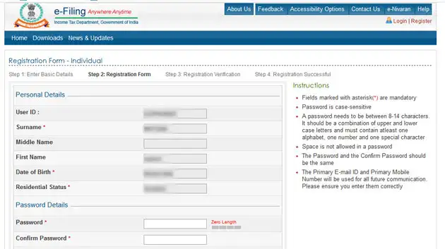 Income Tax e-filing Registration: How to register yourself on income ...