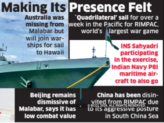 Quad will sail together across Pacific in largest military drill - The ...