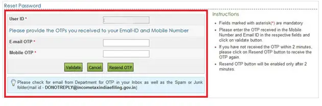 Income Tax Password Reset | ITR Filing: How to reset password on income ...