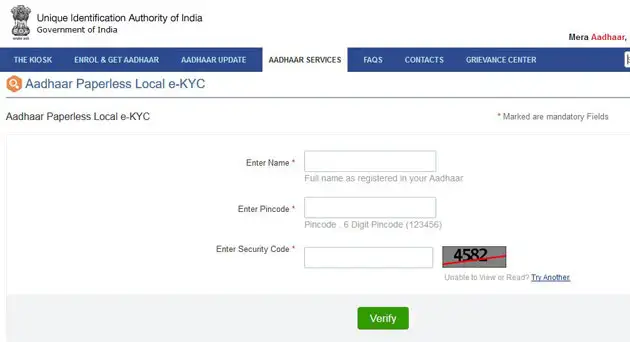 Offline Aadhaar Verification: Aadhaar Paperless Local e-KYC allows ...