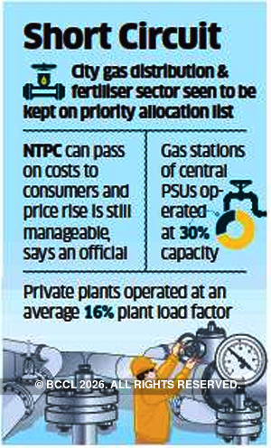 Priority allocation of gas to power plants may end - The Economic Times