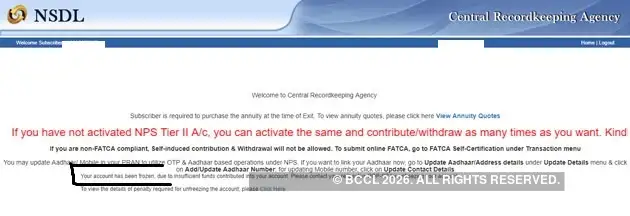 NPS: How to unfreeze your NPS account - The Economic Times