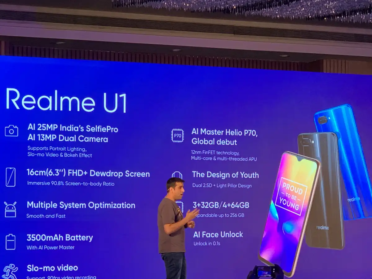 U1: Realme unveils U1 at Rs 14,499, first phone in India to be powered ...