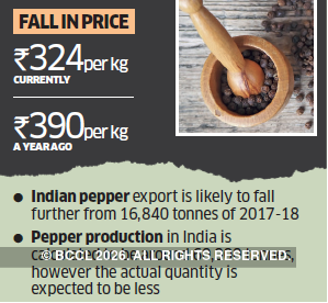 Pepper: Entry of cheap Vietnam pepper hits domestic prices - The ...