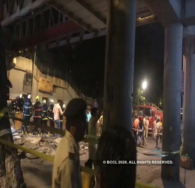 Railway bridge collapse in Mumbai: Foot overbridge collapses near CST ...