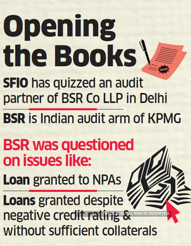 SFIO questions audit partner of KPMG India unit - The Economic Times