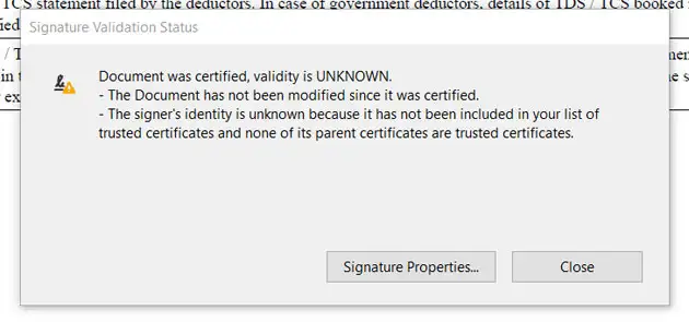 Form 16 How To Validate Digital Signature In Form 16 Online 