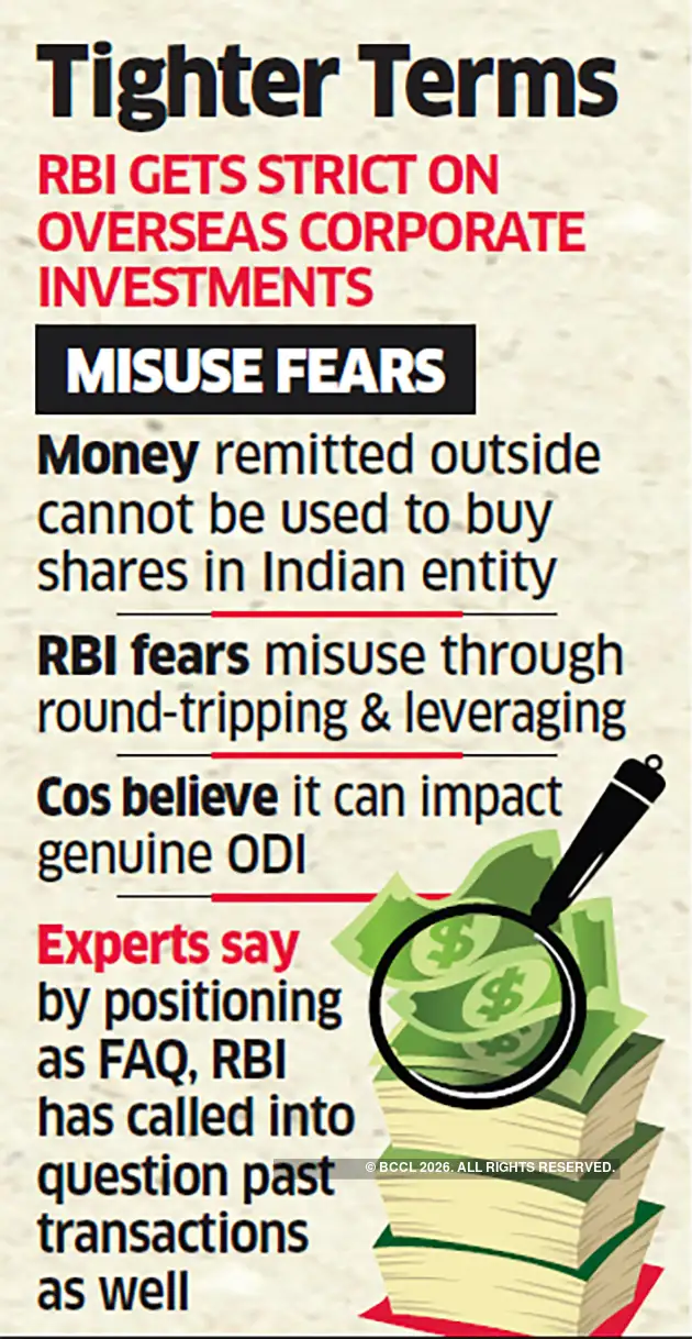 RBI: Overseas direct investment stance of RBI stumps companies