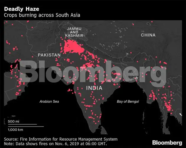 Delhi Pollution: Toxic air in Delhi fueled by rice fields that India ...
