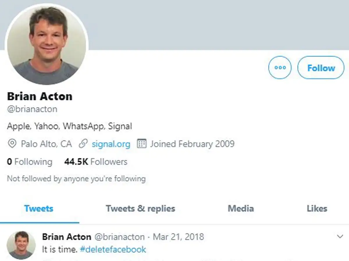 Brian Actor Twitter: ‘Delete Facebook’, thunders WhatsApp co-founder ...