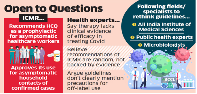 Divide among experts may force ICMR to revise HCQ guidelines - The ...