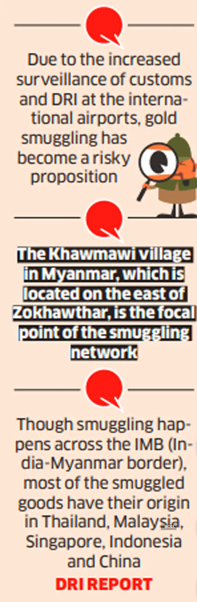 Northeast’s arms smuggling routes now turn golden - The Economic Times