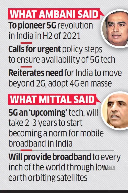 sunil mittal: Mukesh Ambani, Sunil Mittal differ on 5G rollout ...