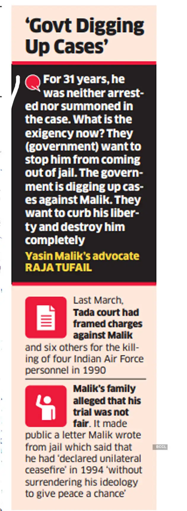 Yasin Malik charged with Rubaiya’s abduction - The Economic Times