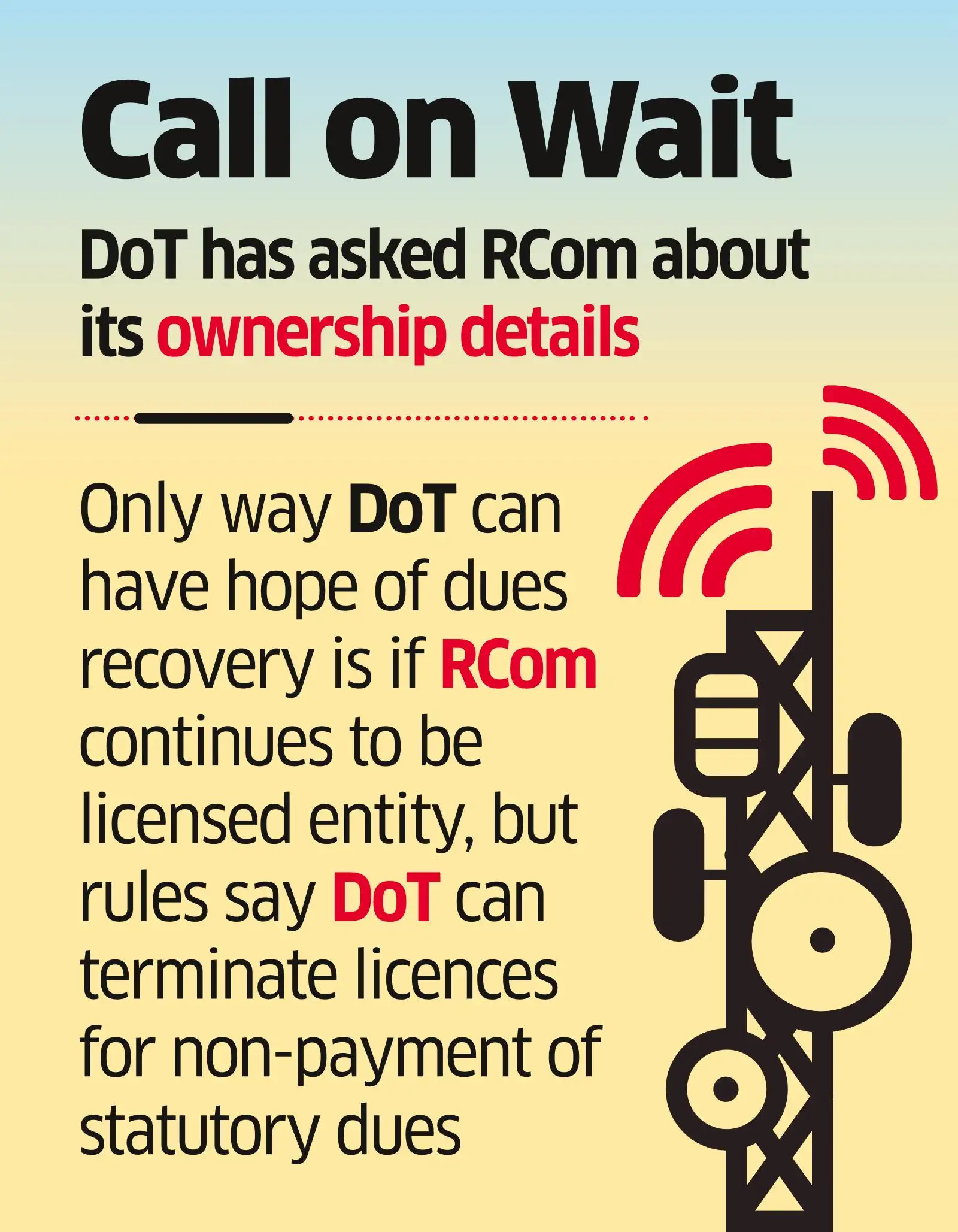 RCom: Reliance Communications wants licence renewed for 20 years - The ...