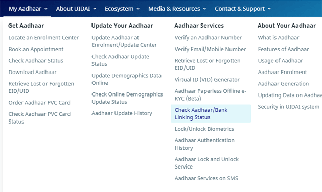 Aadhaar Bank Account linking: How to check if bank account is linked to ...