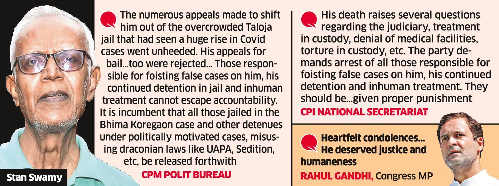 Tribal rights activist Stan Swamy dead - The Economic Times
