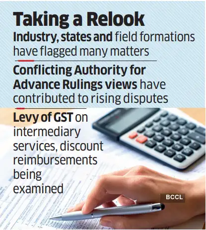 Centre begins review of legal issues in GST - The Economic Times