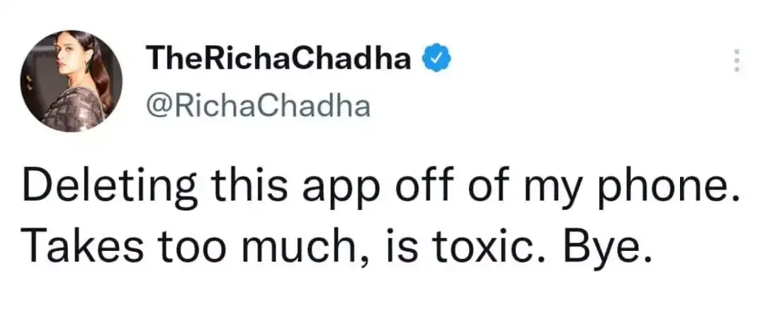 Fed up with trolls, actress Richa Chadha locks her Twitter profile ...