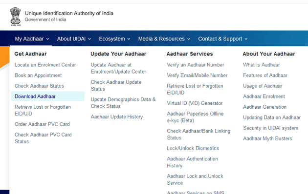 Aadhaar Download: How to download Aadhaar card online from the UIDAI ...