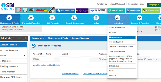 SBI Form 16A How SBI Customers Can Download Form 16A Interest sbi-form-16a-how-sbi-customers-can-download-form-16a-interest