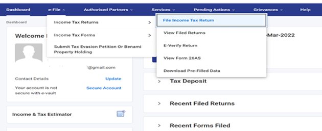 ITR 2 Online Filing: How to file ITR-2 online with salary income ...
