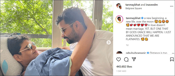 Comedian Tanmay Bhat shares his version of the viral Sushmita Sen-Lalit Modi pic, and it's ...