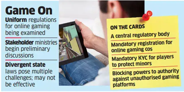 Online Gaming: Talks begin for central regulatory framework - The ...